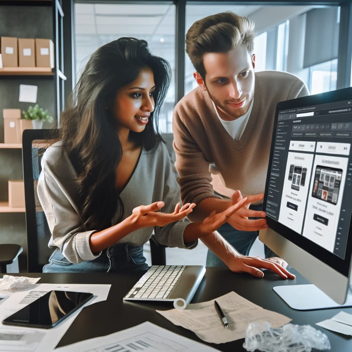 Diverse Team Creating E-Commerce Website in Office | AI Art Generator ...