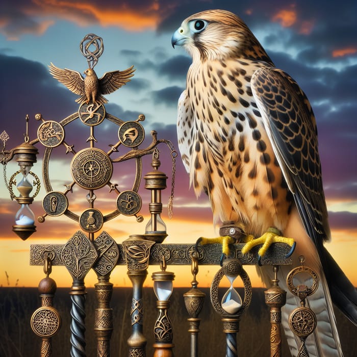 Saker Falcon with Levers of Longevity Art | AI Art Generator | Easy ...