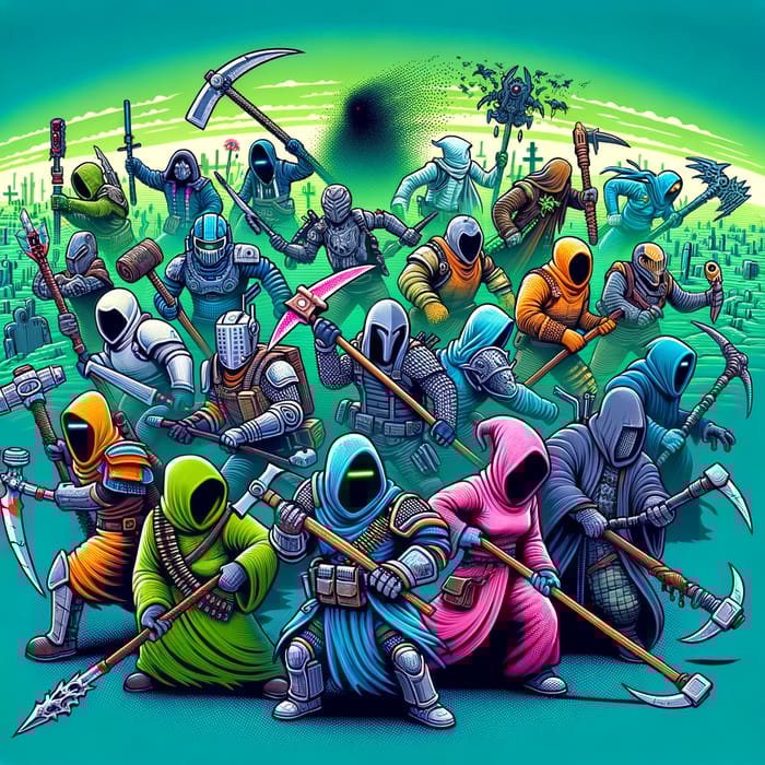 Epic Fortnite Characters Battle on Dynamic Landscape | AI Art Generator ...