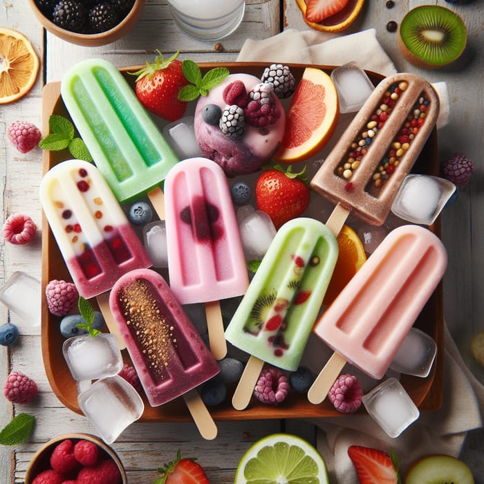 Delicious Ice Pops in Various Flavors - Buy Now | AI Art Generator ...