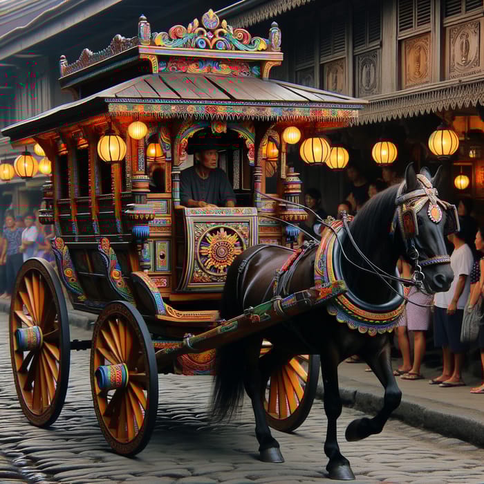 Kalesa: Colorful Horse-Drawn Carriage | AI Art Generator | Easy-Peasy.AI