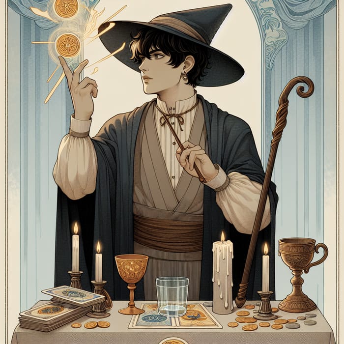 The Magician Tarot Card Explained | AI Art Generator | Easy-Peasy.AI