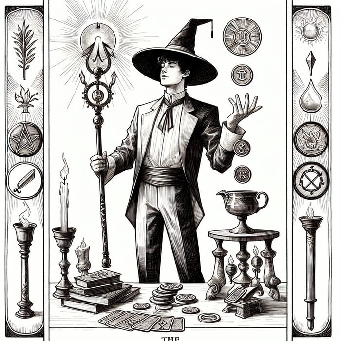The Magician Tarot Card - Esoteric Art | AI Art Generator | Easy-Peasy.AI