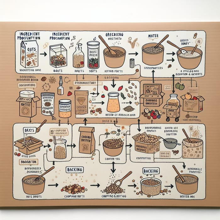 Healthy Cereal Bar Making Flowchart | AI Art Generator | Easy-Peasy.AI