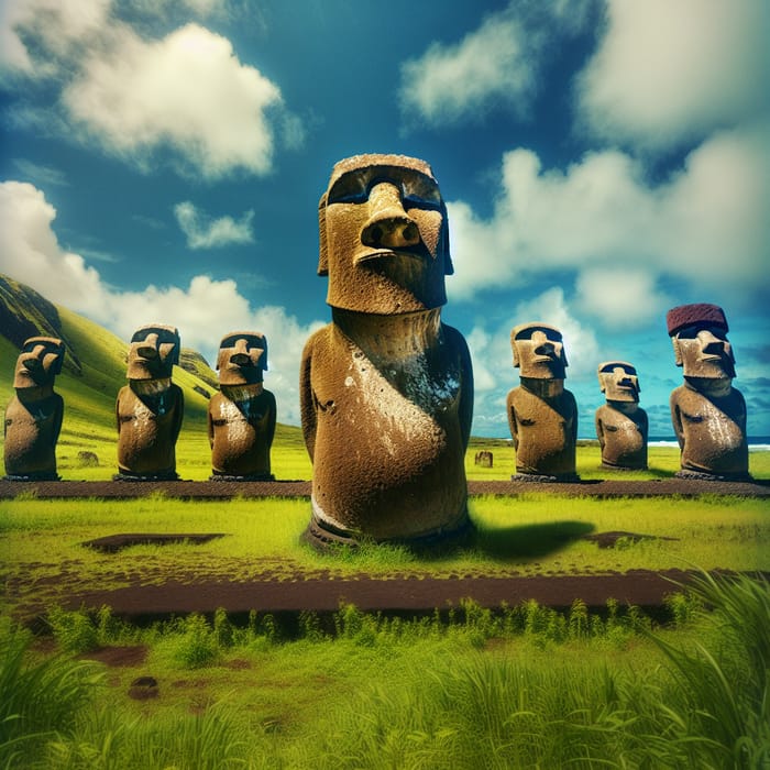 Moai Statues, Easter Island | AI Art Generator | Easy-Peasy.AI