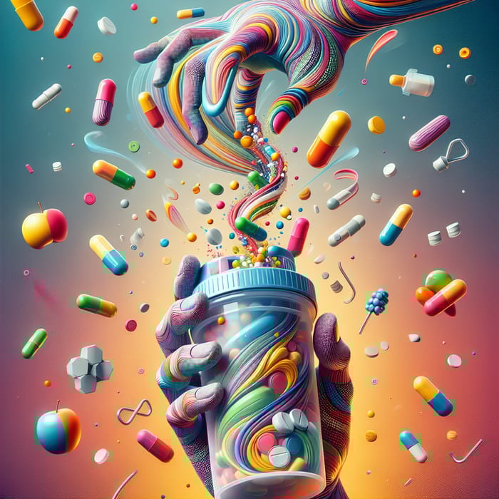 Abstract Protein Supplements: A Unique Composition Unleashed | AI Art ...