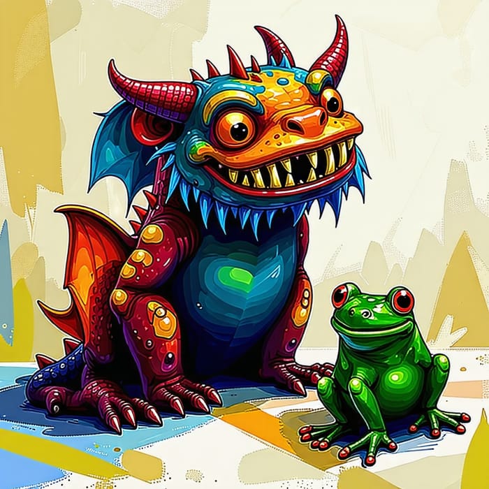 Dragon and Frog Inspired Monster Creations | AI Art Generator | Easy ...