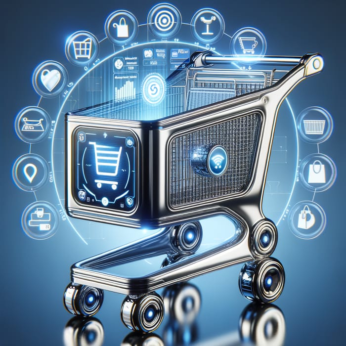 Smart Shopping Trolley Innovation for Modern Retail | AI Art Generator ...