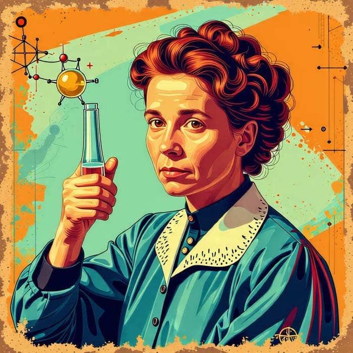 Marie Curie | Inventing a New Element | AI Art Generator | Easy-Peasy.AI