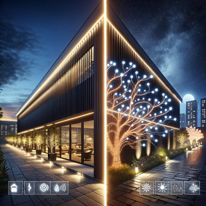 Professional Exterior Lighting: Bright & Beautiful Day and Night | AI Art Generator | Easy-Peasy.AI