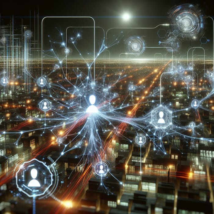 Futuristic Human Network | Renmai Interpretation | AI Art Generator ...