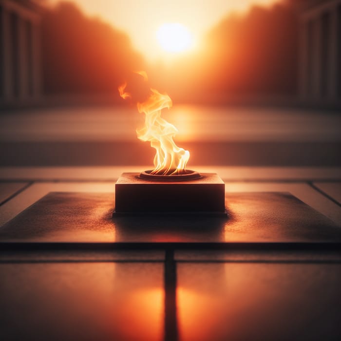 Eternal Flame Perspective: Symbol of Reverence | AI Art Generator ...