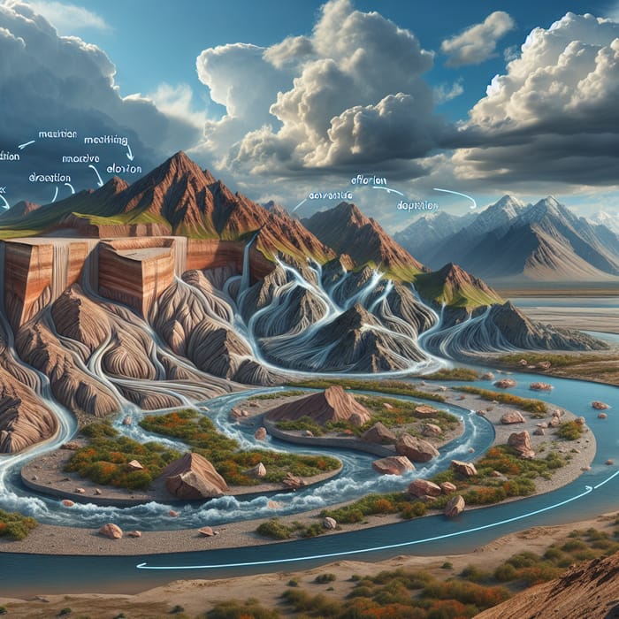 Exogenic Processes in Dynamic Landscape: Illustrating Weathering, Mass ...