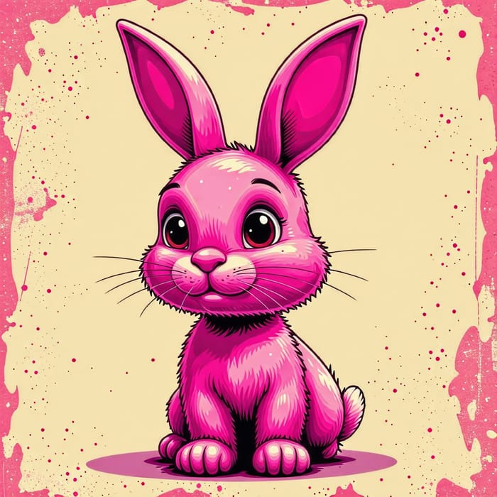 Pink Bunny AI Symbol - More Retro | AI Art Generator | Easy-Peasy.AI
