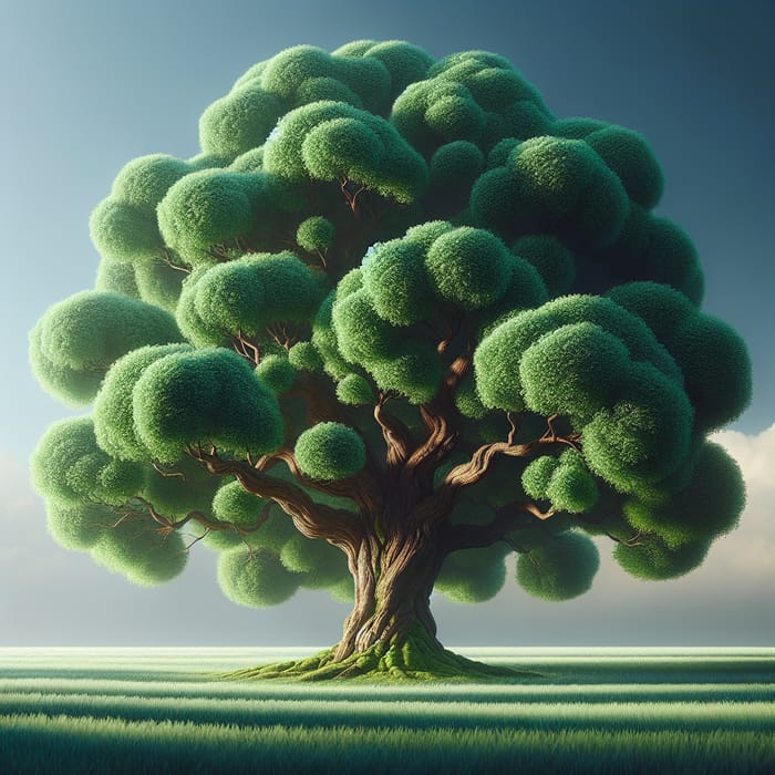 Fluffy Tree: Nature's Verdant Beauty | AI Art Generator | Easy-Peasy.AI