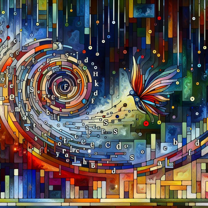 Text Processing Evolution in Abstract Art | AI Art Generator | Easy ...