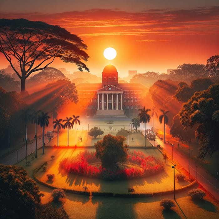 Beautiful Sunrise at IIT Kharagpur | AI Art Generator | Easy-Peasy.AI
