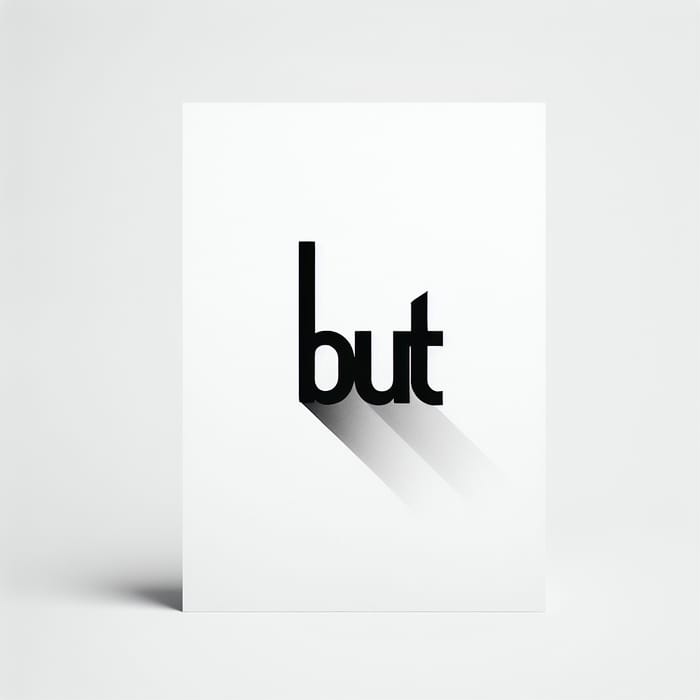 Bold 'But' Typography Design | Clean Sans Serif Style | AI Art ...