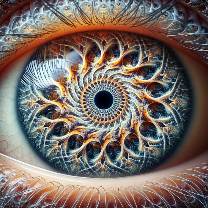 Detailed Fractal Pattern in Human Eye Pupil | AI Art Generator | Easy ...