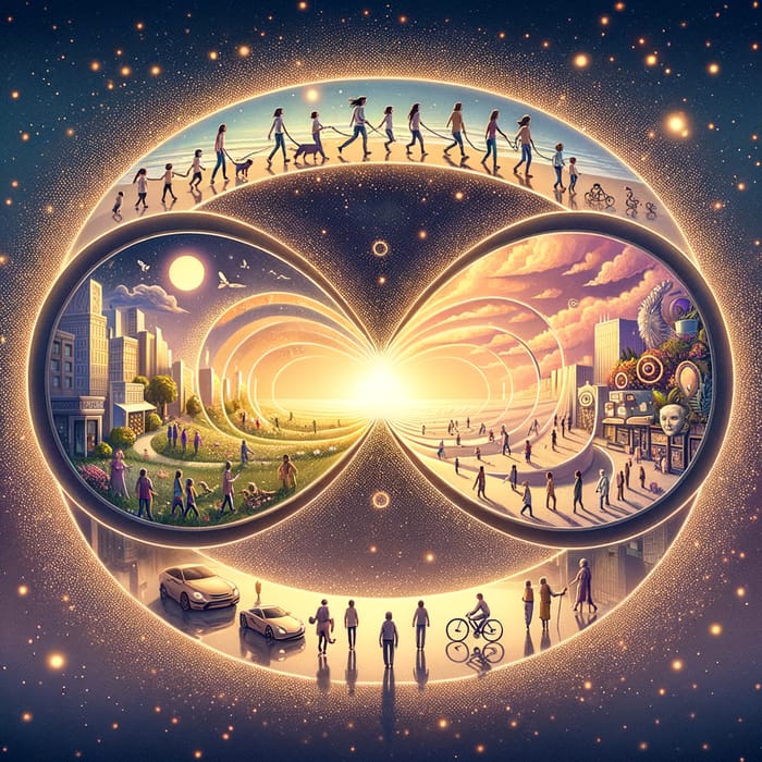 Infinity Mirror of Life: A Visual Representation of Endless Life Cycles ...