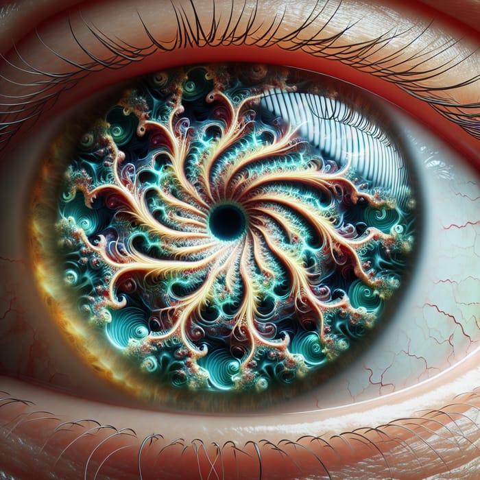 Intricate Fractal Pattern in Human Eye Pupil | AI Art Generator | Easy ...