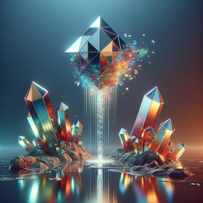 Visually Striking Metallic Geometric Object | Cascading Water ...