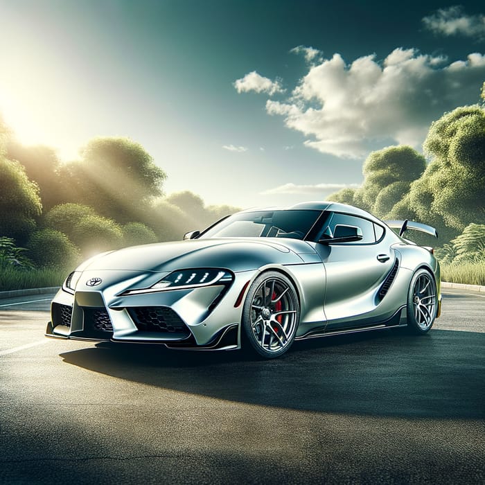 Sleek Silver Toyota Supra | Modern Design, Solar Reflections & Sporty ...