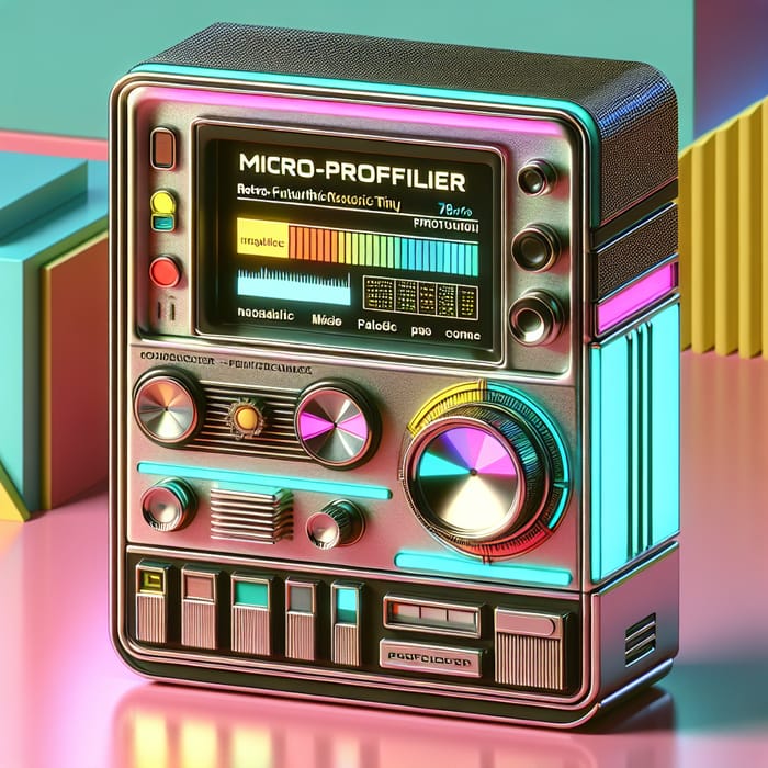 Retro-Futuristic Micro-Profiler Design | AI Art Generator | Easy-Peasy.AI