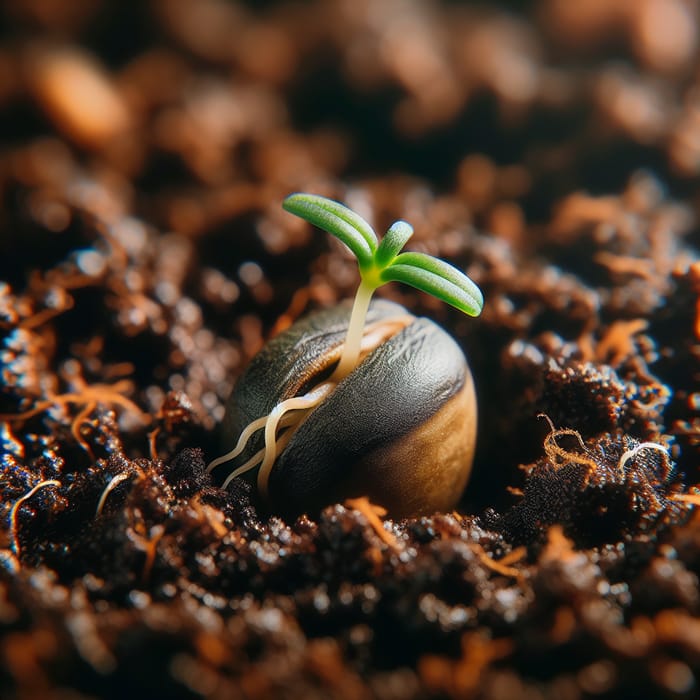 Cannabis Seed Sprouting: A Journey of Growth | AI Art Generator | Easy ...