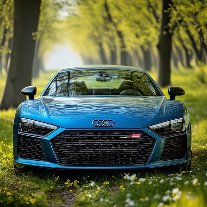 Audi in Nature: Stunning Spring Scenery | AI Art Generator | Easy-Peasy.AI