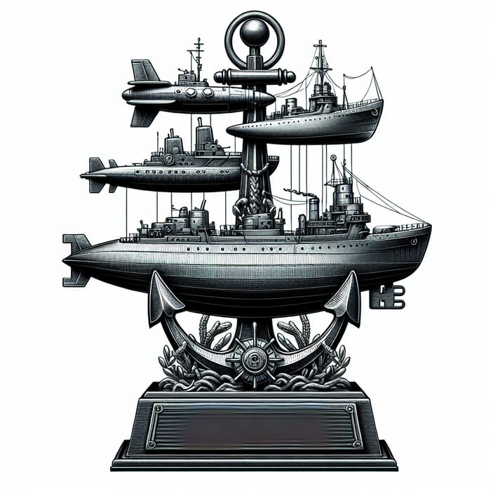 Unique Maritime Warfare Trophy Design | AI Art Generator | Easy-Peasy.AI