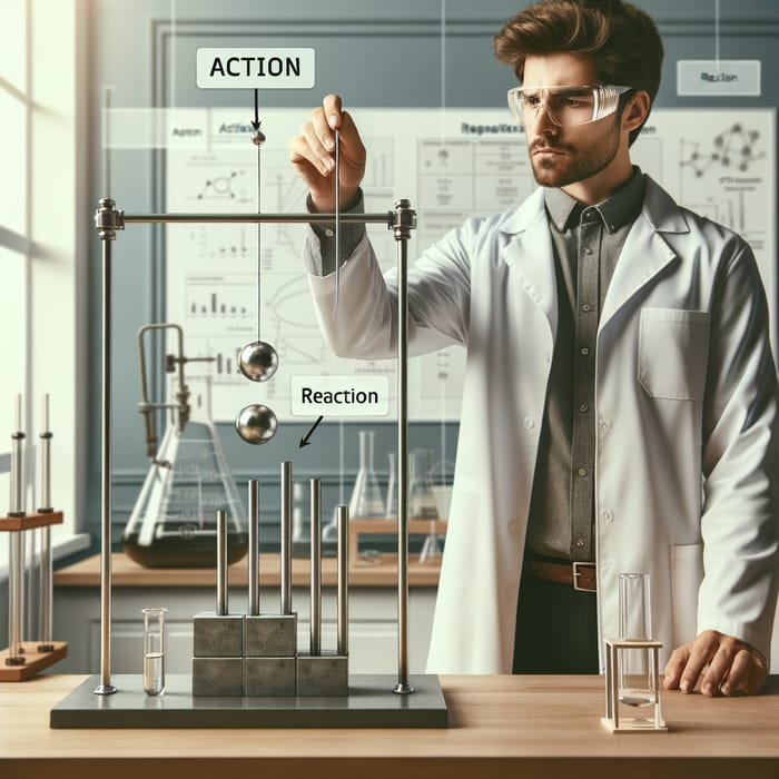 Action and Reaction Principle | Physicist Demonstrates Concept | AI Art ...