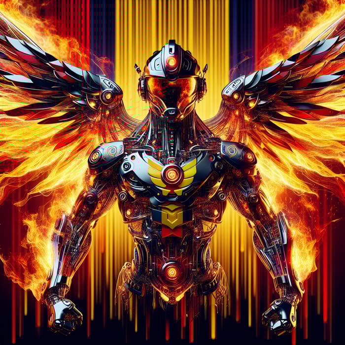 Futuristic Robotic Phoenix Avatar for Romanian Firefighters | AI Art ...