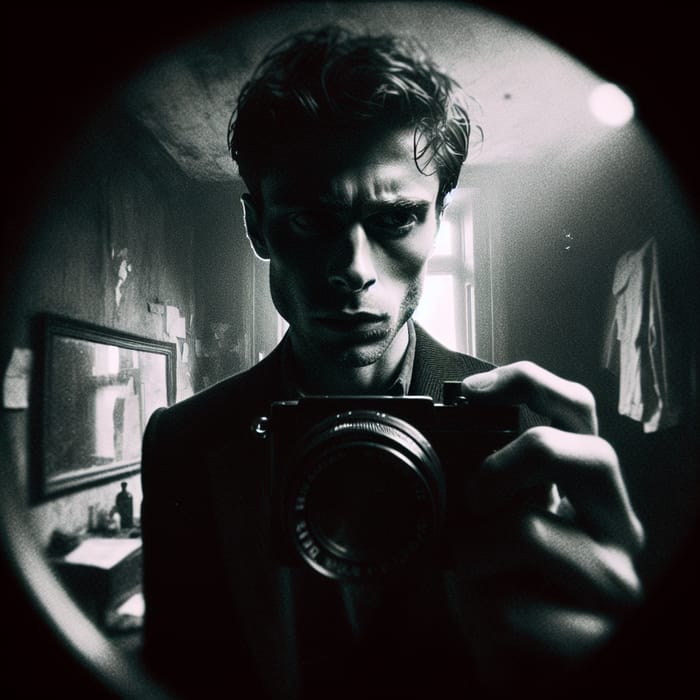 Introspective Psychological Self-Portrait in Gritty Monochrome | AI Art ...