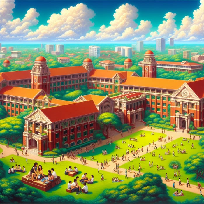 Central Philippine University Animated Landscape Painting | AI Art ...