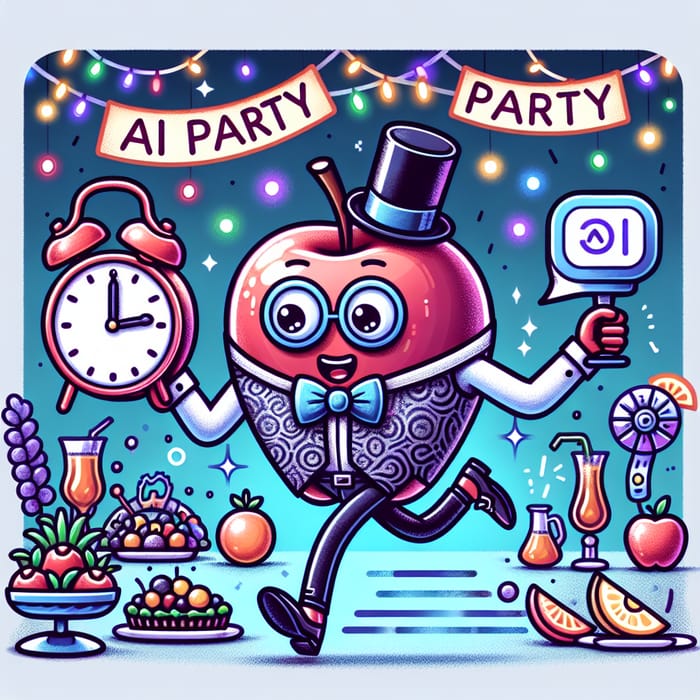 Apple's AI Party Entrance: Fashionable and Fun | AI Art Generator ...