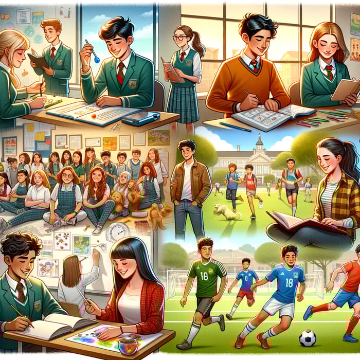 Exciting Junior High School Experience | Journey of a Student | AI Art ...