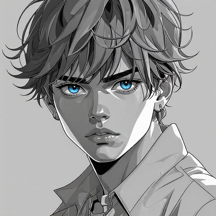 Yoji Shinkawa Inspired Anime Young Boy Art | AI Art Generator | Easy ...