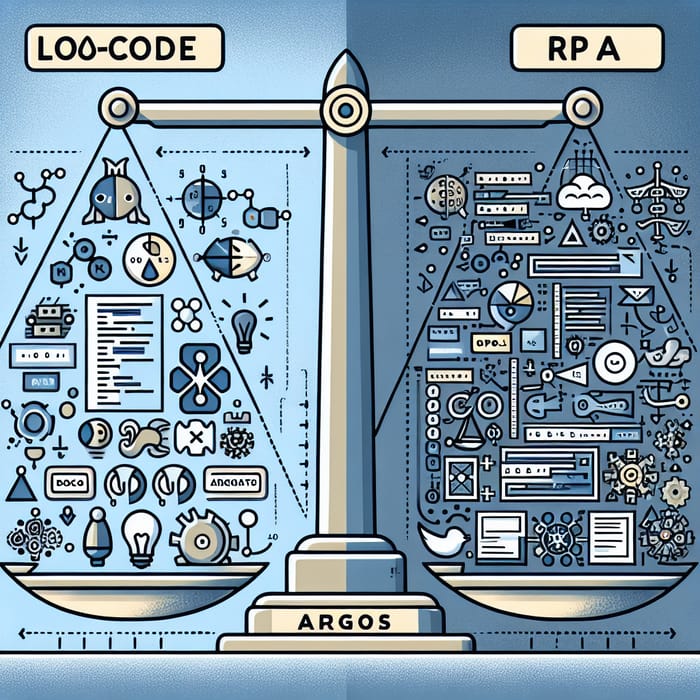 Comparing Low-code vs. Traditional Automation: Argos vs. RPA | AI Art Generator | Easy-Peasy.AI