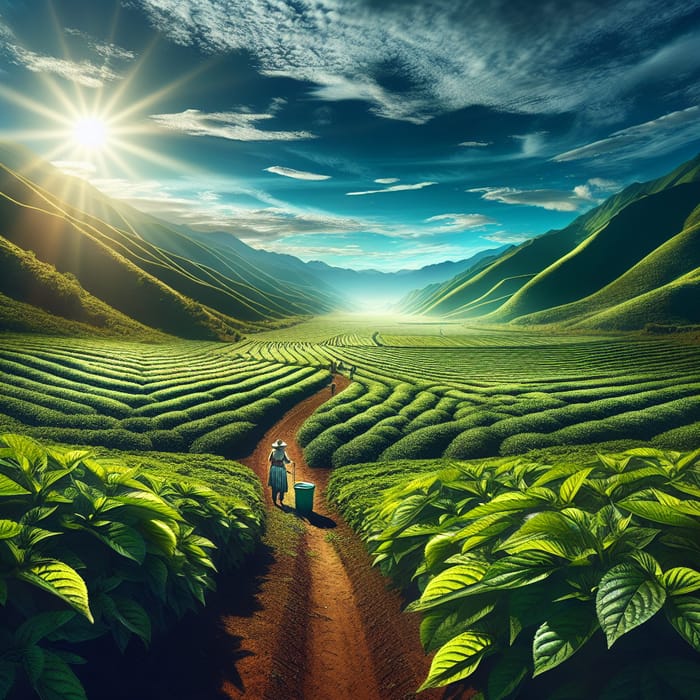 Yerba Mate Field: Serene Beauty in Sunlight | AI Art Generator | Easy ...