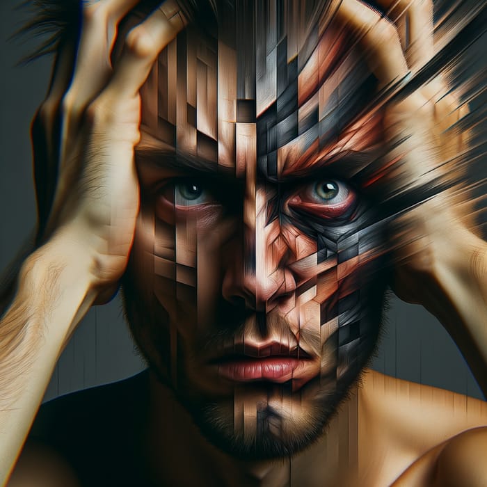 Realistic Human Face Stress Expression | Nikon D750 Photo | AI Art ...