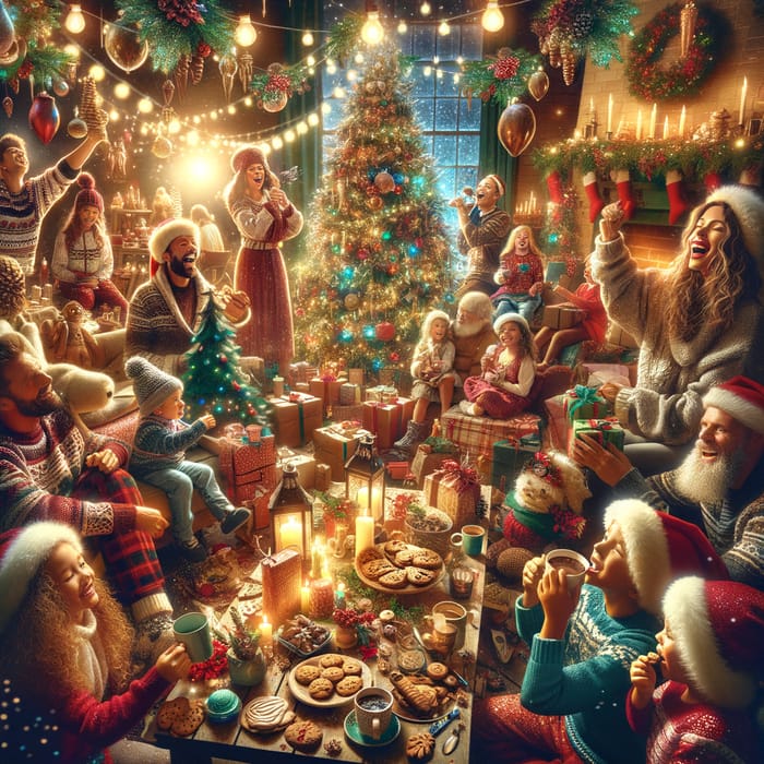 Festive AI Celebration with Multicultural Revelry | AI Art Generator ...