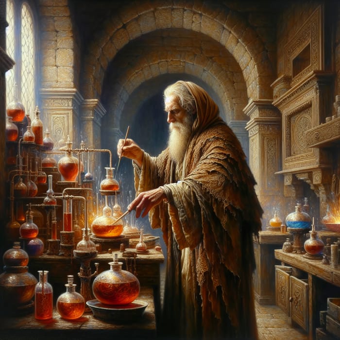 Ancient Alchemist in Timeless Renaissance Lab | AI Art Generator | Easy ...