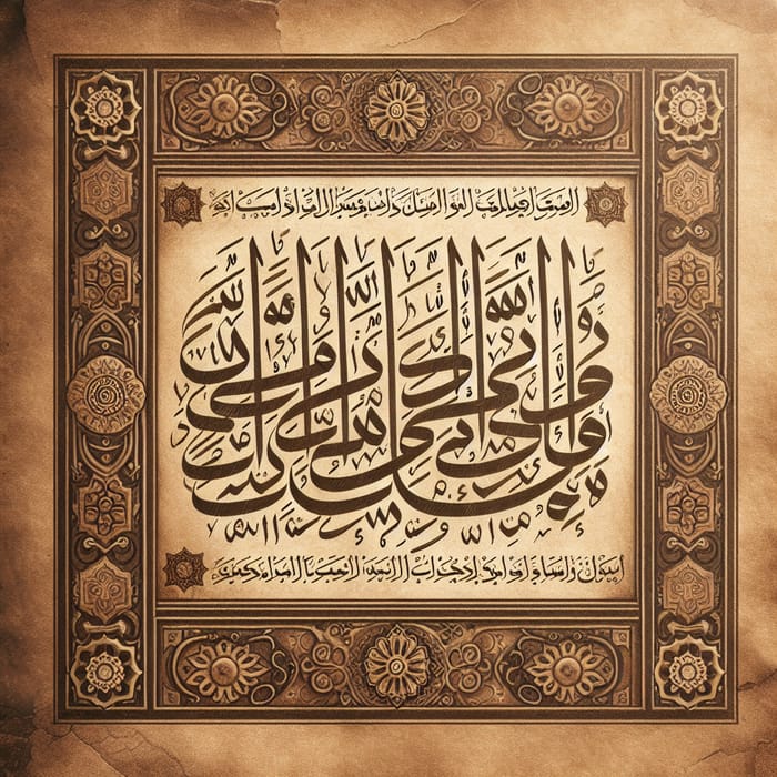 Antique Arabic Calligraphy: Quranic Verse Art | AI Art Generator | Easy ...