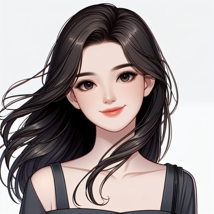 Beautiful Asian Model Smiling | AI Art Generator | Easy-Peasy.AI