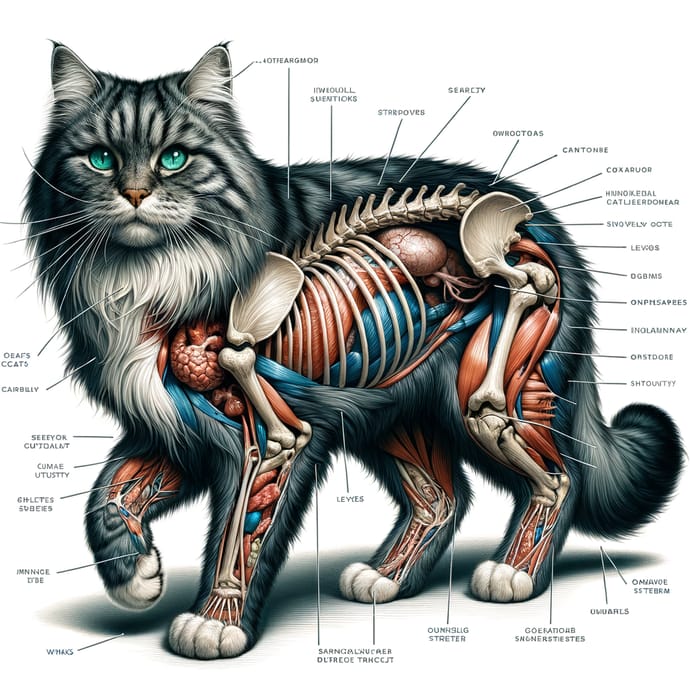 Cat Anatomy: Understanding Internal & External Structure | AI Art ...