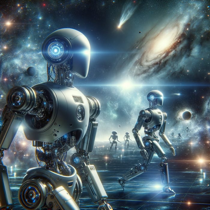 AI Robots Venturing into Outer Space: Exploring the Cosmos | AI Art ...