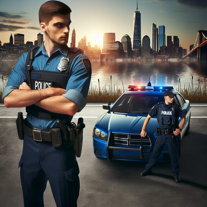 City Police Officer Drawing | AI Art Generator | Easy-Peasy.AI