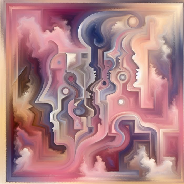 Surrealist Pink and Purple Abstract Background Inspired by Salvador ...