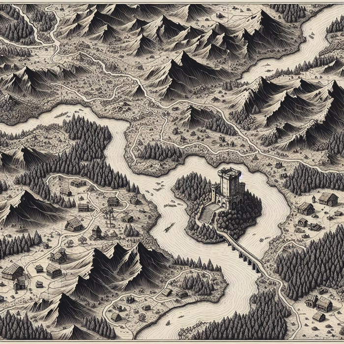 Detailed Fortnite Map for Battle Royale Game | AI Art Generator | Easy ...